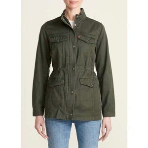 Levi's | Jackets & Coats | Levis Mock Neck Army Green Utility Jacket ...